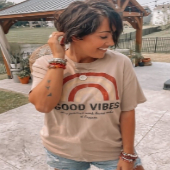 Tres Bien | Tops | Euc Tres Bien Good Vibes Stay Positive Work Hard ...